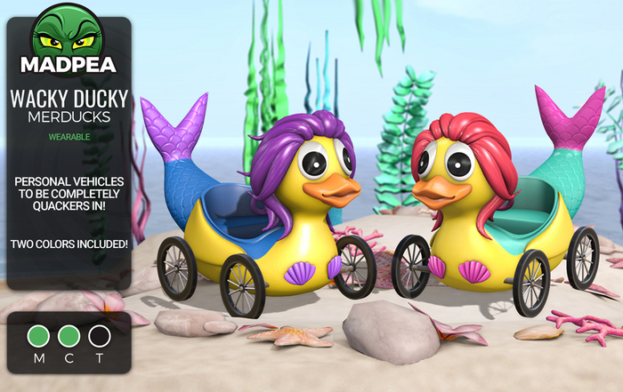 Second Life Marketplace - MadPea Wacky Ducky - Merducks